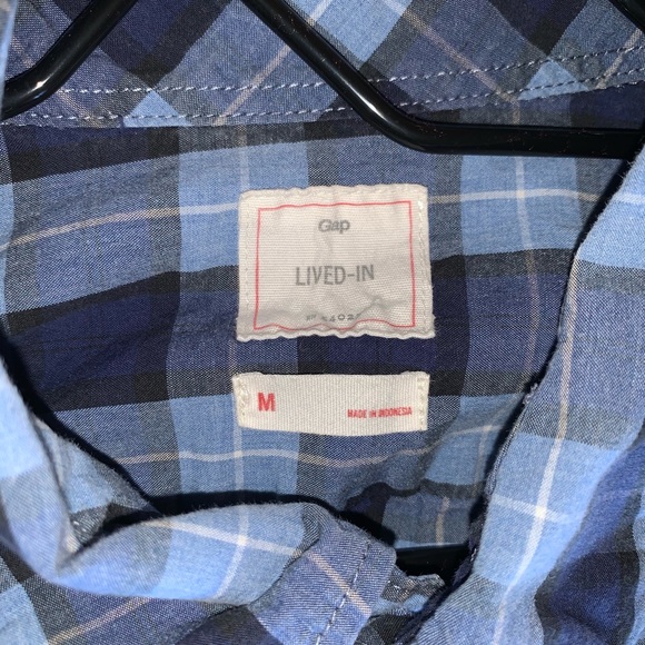 GAP | Shirts | Gap Blue White Button Up | Poshmark